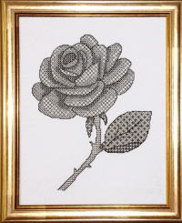 Blackwork flower patterns to delight the stitcher