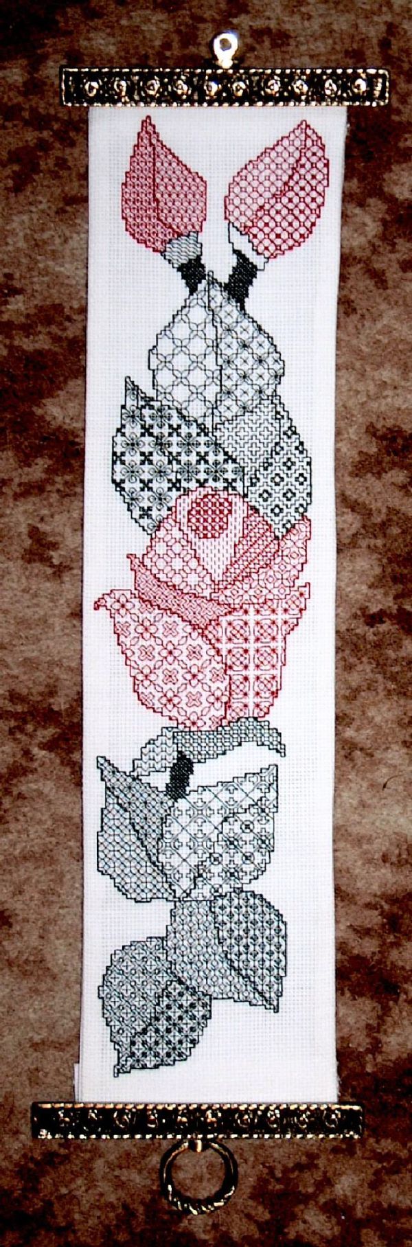 Blackwork flower patterns to delight the stitcher